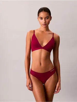 Calvin Klein Form To Body Lightly Lined Triangle Bralette - Beet Red