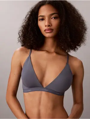 Calvin Klein Form To Body Lightly Lined Triangle Bralette Grisaille