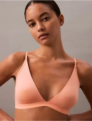 Calvin Klein Form To Body Lightly Lined Triangle Bralette Papaya Punch