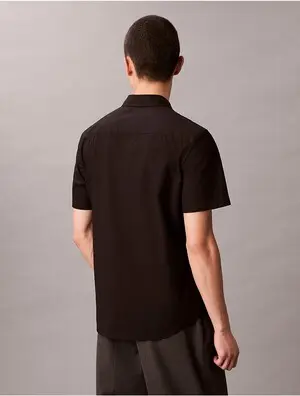 Calvin Klein Cotton Stretch Slim Button-down Shirt - Black