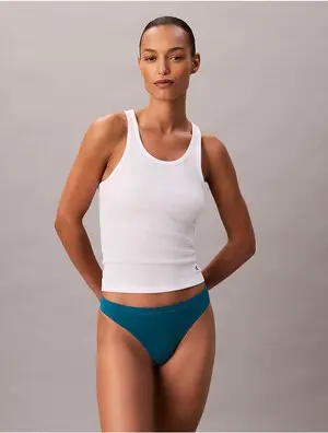 Calvin Klein Bonded Flex Thong Teal Marine