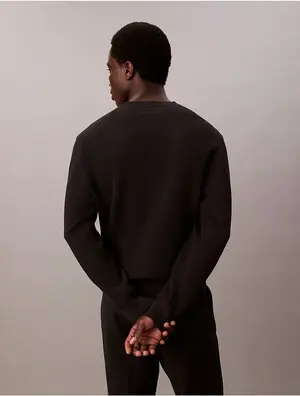 Calvin Klein Relaxed Textured Sweater - Black