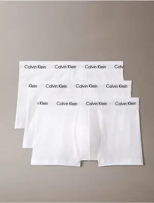 Calvin Klein Cotton Stretch 3-pack Low Rise Trunk - White