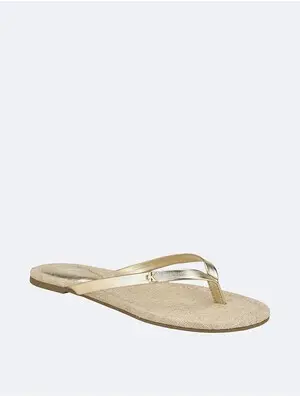 Calvin Klein T-strap Sandals - Gold