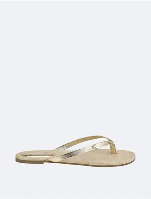 Calvin Klein T-strap Sandals - Gold