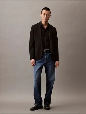 Calvin Klein Classic Stretch Button-down Shirt - Black