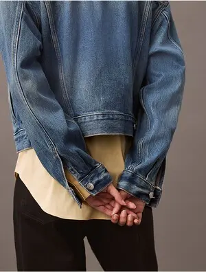 Calvin Klein 90s Denim Trucker Jacket - Aurora