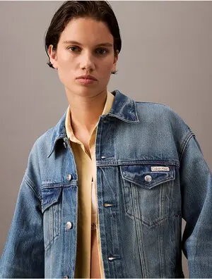 Calvin Klein 90s Denim Trucker Jacket - Aurora