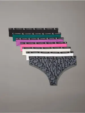 Calvin Klein 1996 Cotton Stretch 7-pack Modern Thong Fuchsia