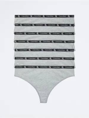 Calvin Klein 1996 Cotton Stretch 7-pack Modern Thong Grey Heather