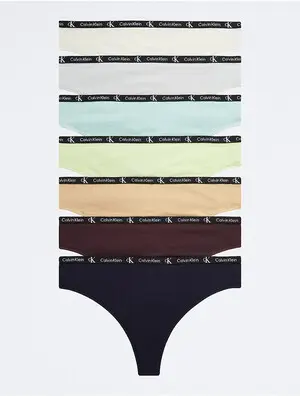 Calvin Klein 1996 Cotton Stretch 7-pack Modern Thong Night Sky Multi