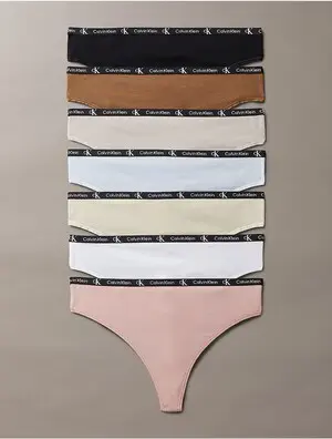 Calvin Klein 1996 Cotton Stretch 7-pack Modern Thong - Sand Trap Multi