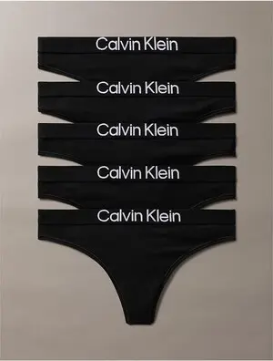 Calvin Klein Maximum Cotton 5-pack Thong Black Multi
