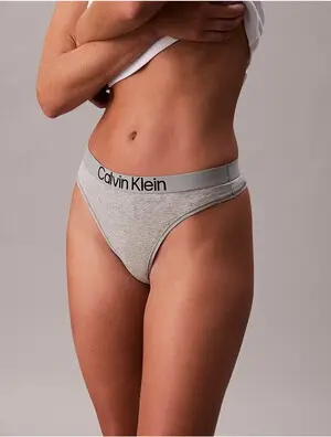 Calvin Klein Maximum Cotton 5-pack Thong - Grey Heather Multi