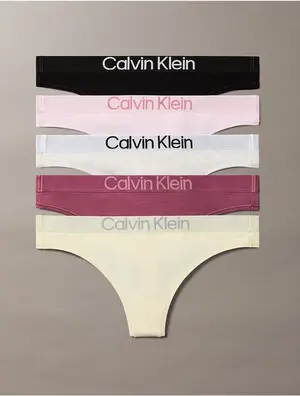 Calvin Klein Maximum Cotton 5-pack Thong - Pear Sorbet Multi