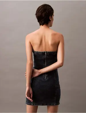 Calvin Klein Strapless Denim Mini Dress