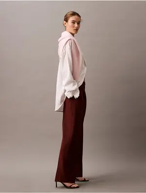 Calvin Klein Soft Crepe Pleated Trousers - Rusted Root