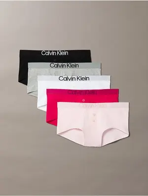 Calvin Klein Maximum Cotton 5-pack Boyshort Rose Wonder / Pink / Grey Heather / White / Black