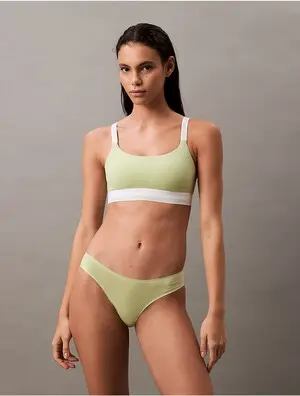 Calvin Klein Icon Modal Mesh Lightly Lined Bralette Leafy Fun