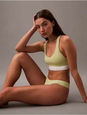 Calvin Klein Icon Modal Mesh Unlined Bralette - Leafy Fun