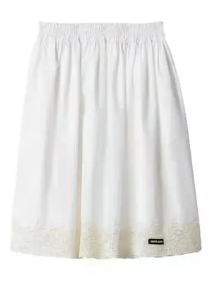 Miu Miu Flared Poplin Skirt
