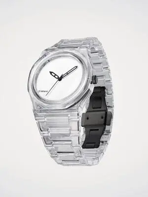 D1 MILANO Transparent Watch - White
