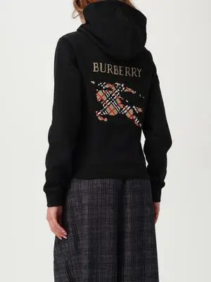 Burberry Monogrammed Horseferry Print Hoodie - Black