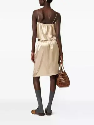 Miu Miu Satin Midi Skirt