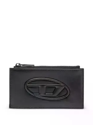 DIESEL® 1dr Logo-plaque Cardholder - Black