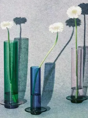 SERAX Glass Tower Vase - Blue