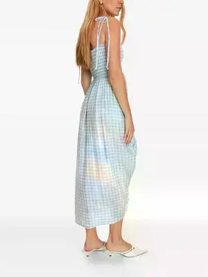 Sleeper Gingham-pattern Midi Dress