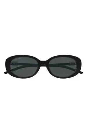 Gucci Oval-frame Sunglasses - Black