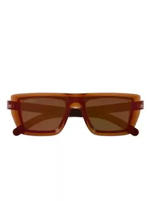 Gucci Rectangle-frame Sunglasses - Brown