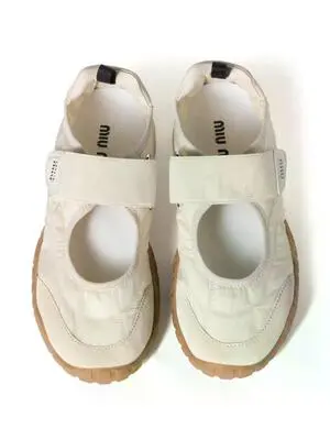 Miu Miu Tyre Ballerina Shoes - Neutrals