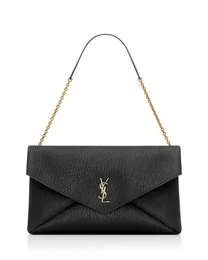 Saint Laurent Saint Laurent Cassandre XXL Envelope Pouch On Chain Black Lambskin/gold