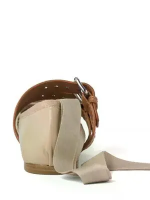 Miu Miu Buckled Ballet Pumps - Neutrals