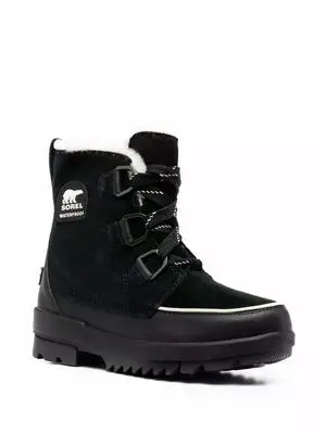 Sorel Faux-fur Trim Suede Boots - Black