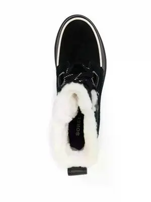 Sorel Faux-fur Trim Suede Boots - Black