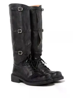 Miu Miu Multi-buckle Leather Boots - Black
