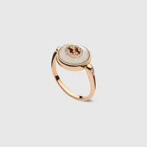 Gucci Interlocking G Diamond 18k Ring