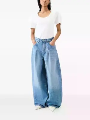 Jacquemus Le Ovalo De-nîmes High-waisted Jeans - Blue