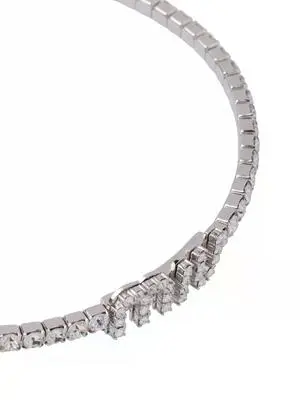 Miu Miu Crystal-embellished Logo Necklace