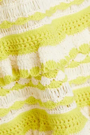 Zimmermann Ruffled Crocheted Mini Dress