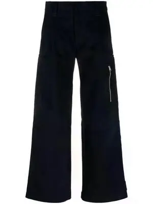 AMI Paris Wide-leg Cotton Trousers