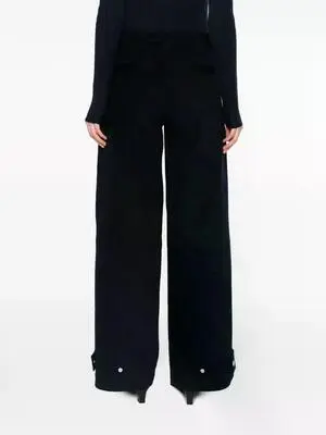 AMI Paris Wide-leg Cotton Trousers