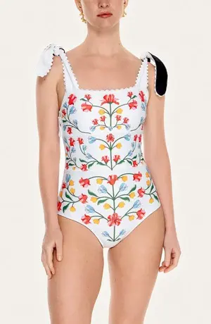 JESSIE ZHAO NEW YORK Day/night Glow Reversible One-piece Swimsuit