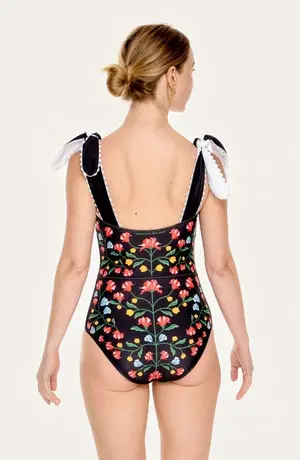 JESSIE ZHAO NEW YORK Day/night Glow Reversible One-piece Swimsuit