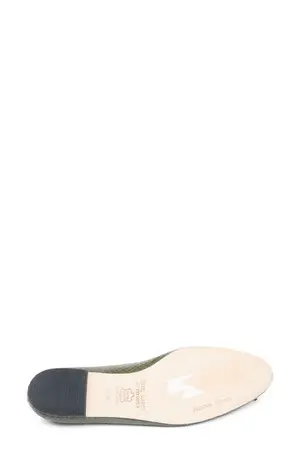 PAUL MAYER ATTITUDES Textured Ballerina Flats - Olive