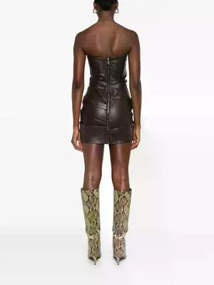 Attico Strapless Mini Dress - Brown