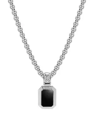 NIALAYA JEWELRY Sterling Turquoise And Onyx Pendant Necklace
